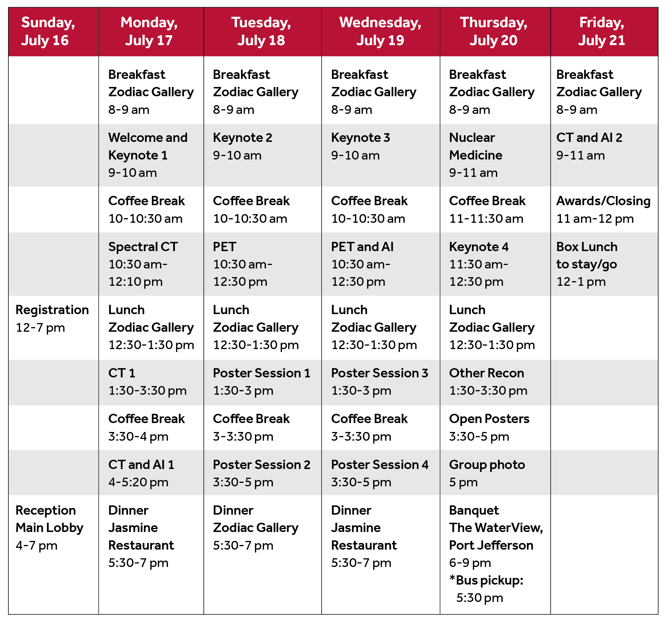 Fully3D 2023 At Stony Brook Program Schedule Fully3D 2023 At Stony Brook Program Schedule